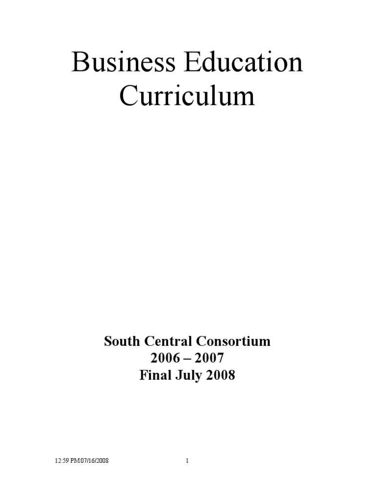 Business English Curriculum | Download Free PDF | Entrepreneurship ...