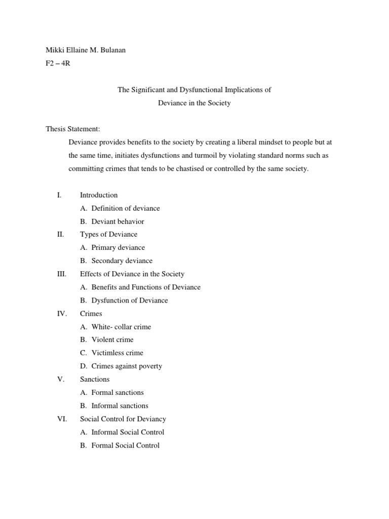 Social Deviance | PDF | Deviance (Sociology) | Norm (Social)