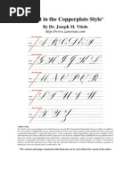 Script in The Copperplate Style: Engrosser's Script: ©original Instructional Materials by Dr ...