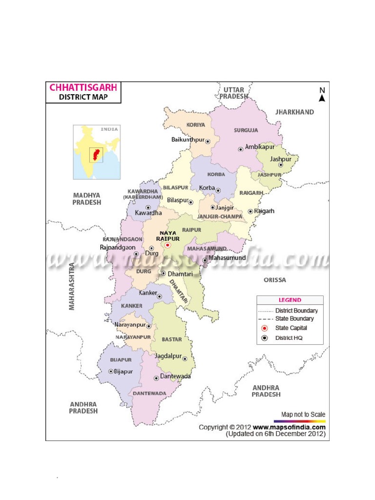 Chhattisgarh District Map | Rice | Arts (General)