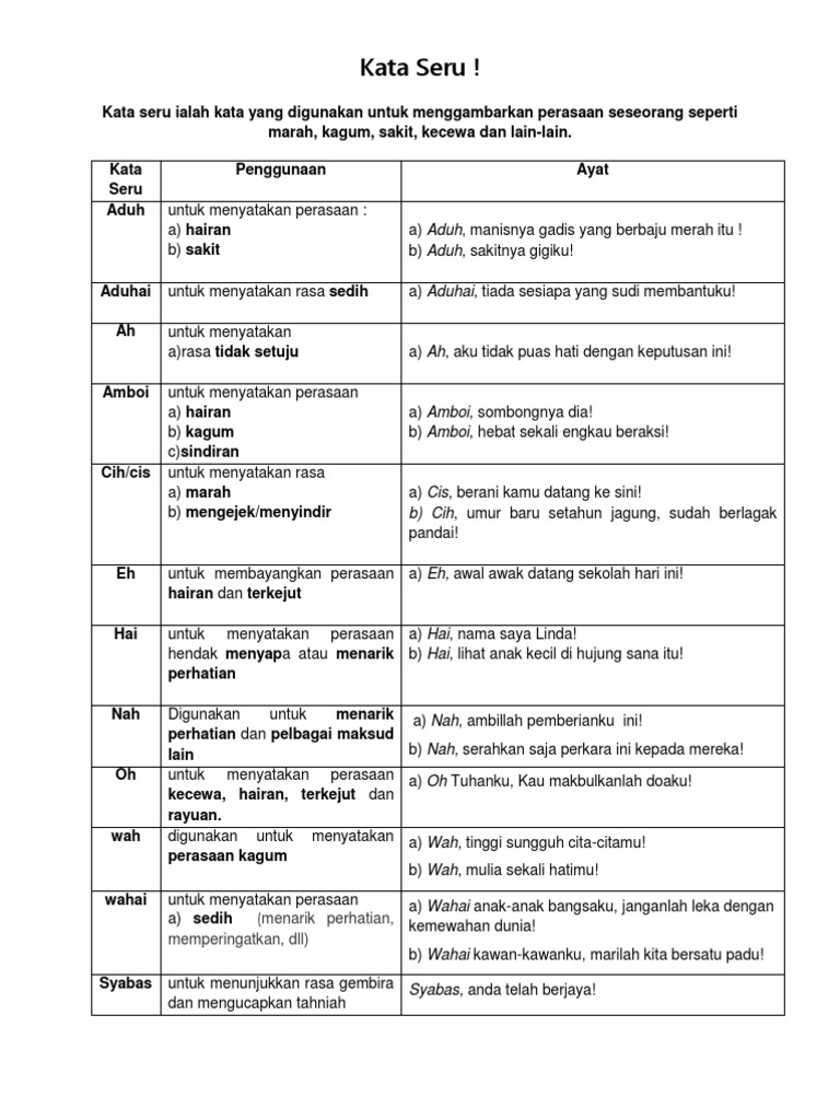 Kata Seru | PDF