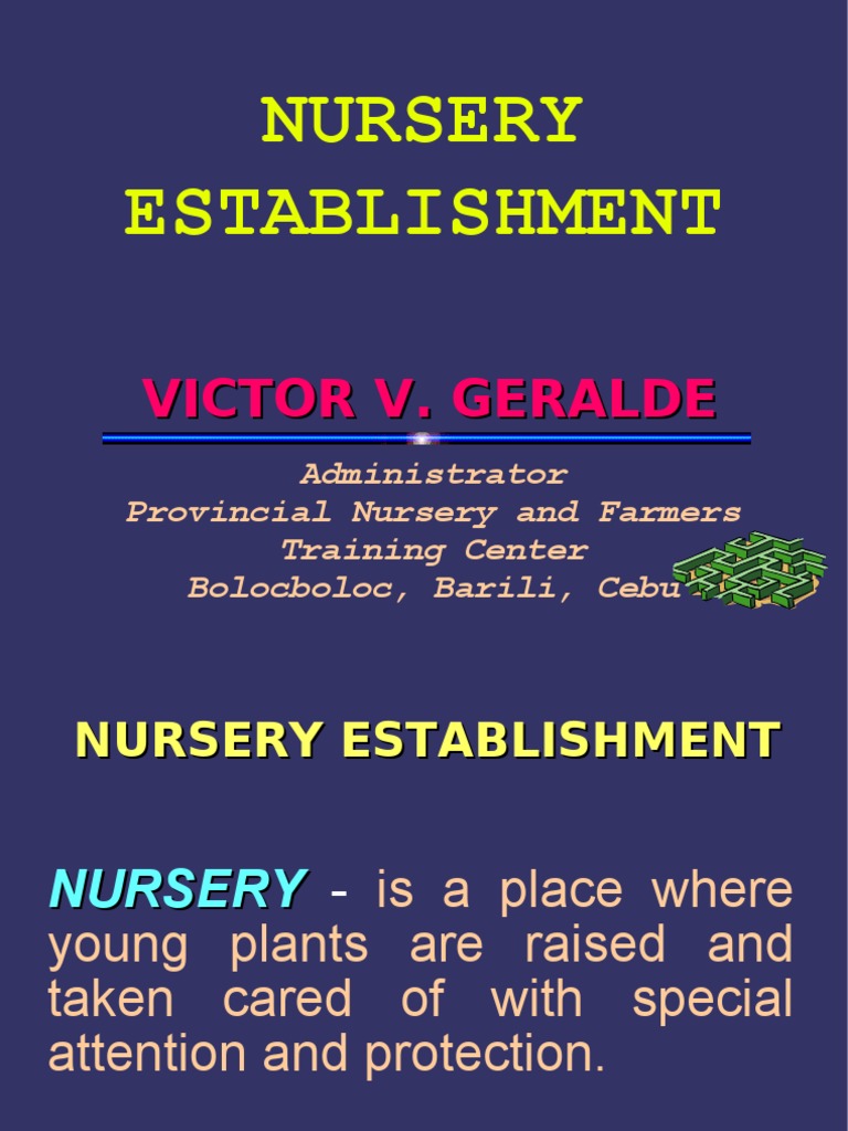 Nursery Establishment | PDF | Plant Nursery | Loam