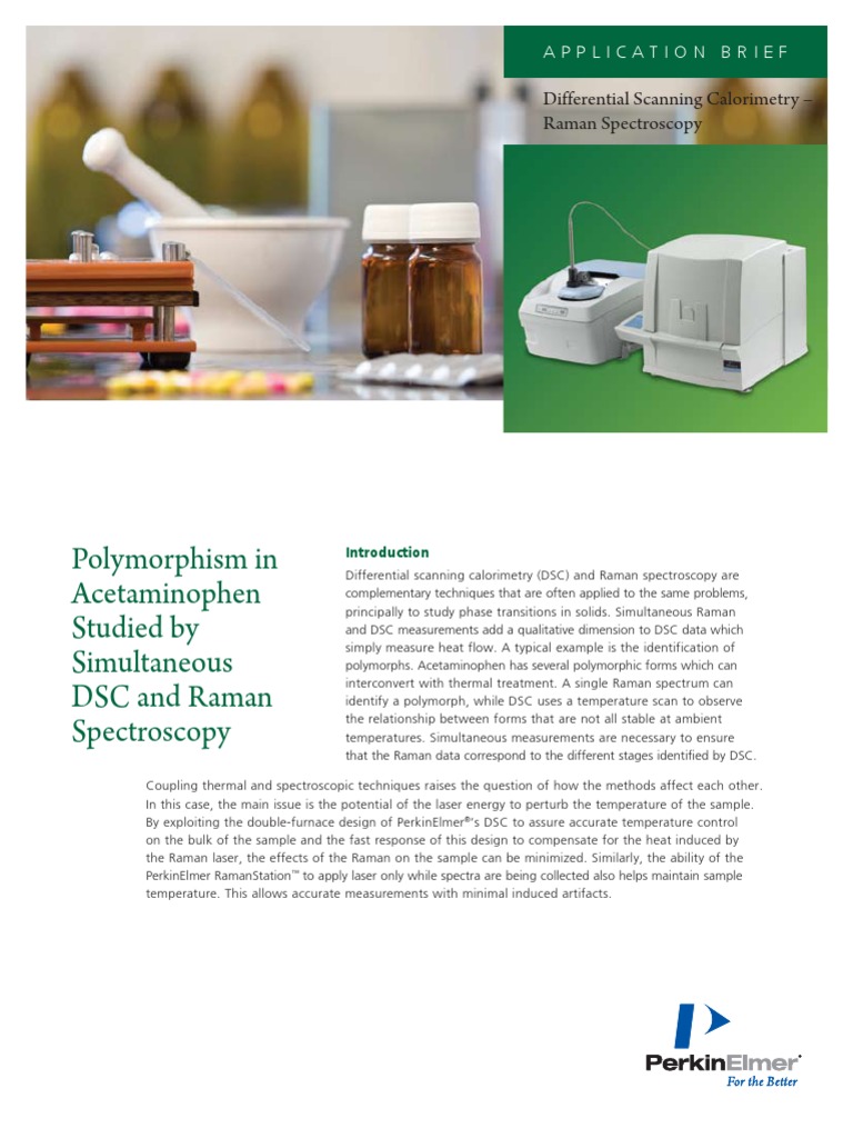Polymorphism in Acetaminophen Studied by Simultaneous DSC and Raman ...