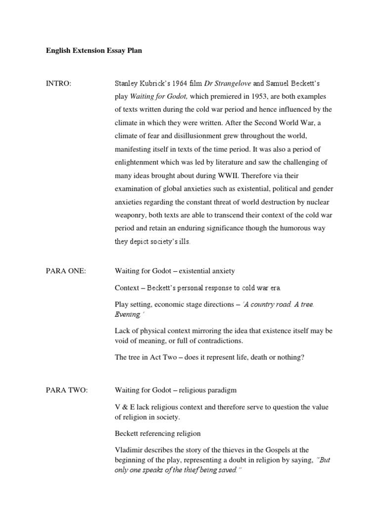 English Extension Essay Plan | PDF | Existentialism | Science
