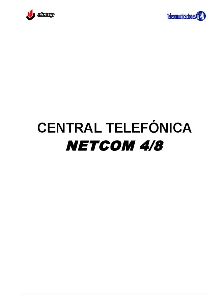 Netcom 4 8 | PDF | Central telefónica | Teléfono