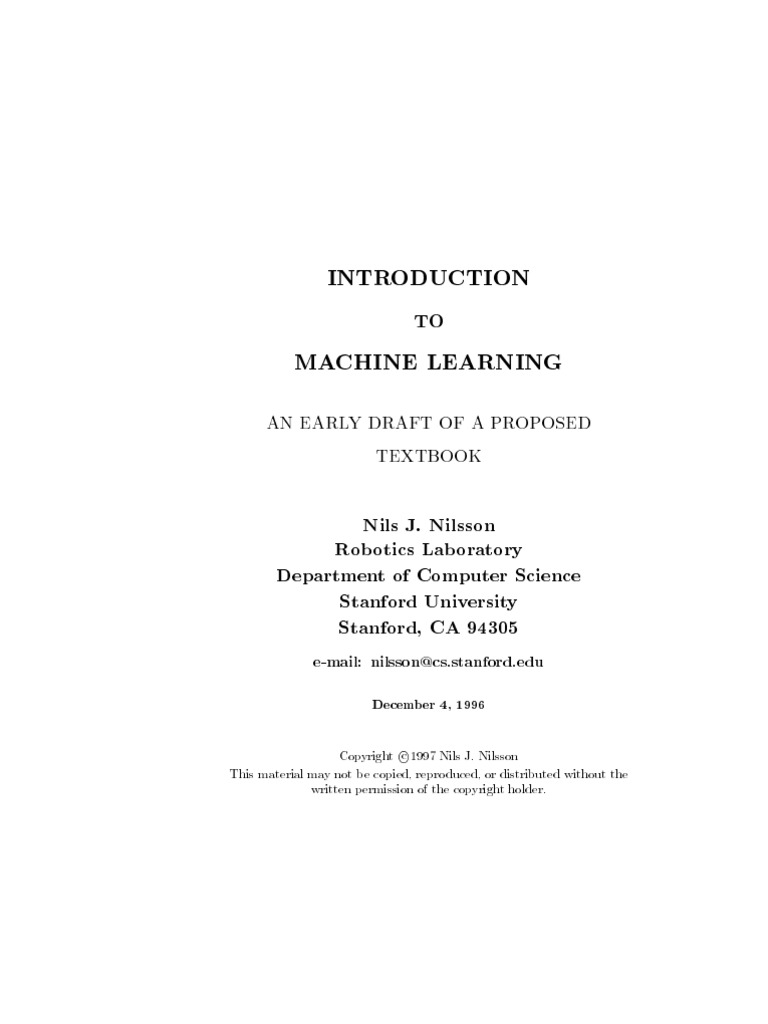 Introduction To Machine Learning | PDF | Boolean Algebra | Teaching Mathematics