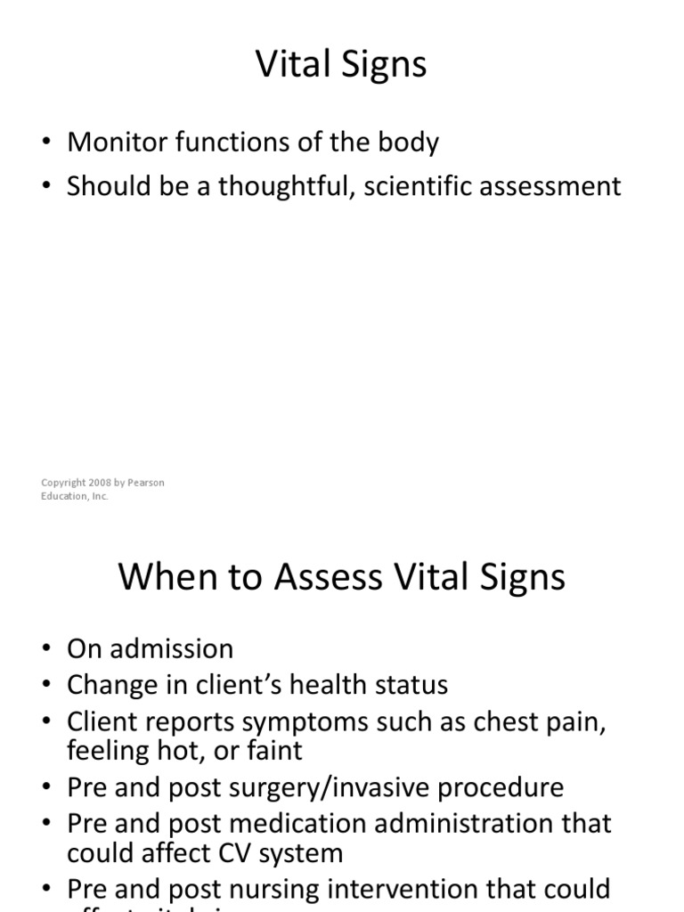 Vital Signs | PDF | Fever | Respiratory System