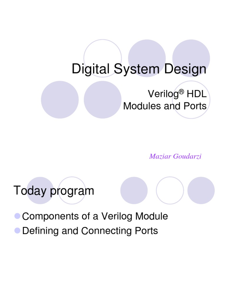 Verilog Modules and Ports | PDF | Hardware Description Language | Software