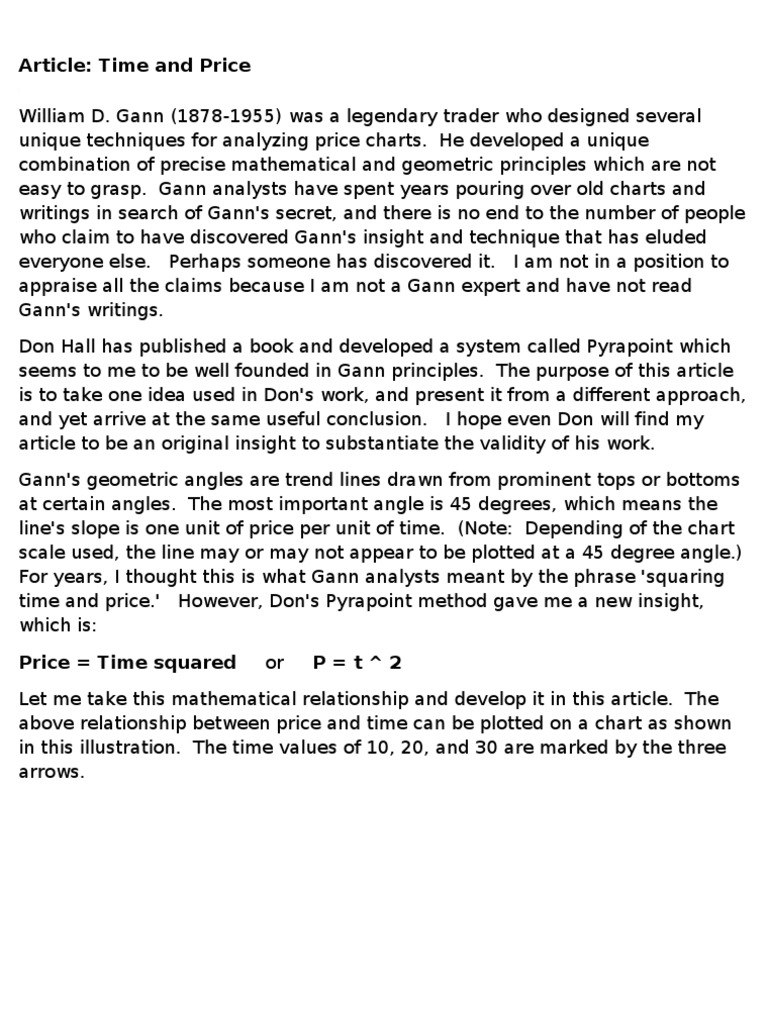 Time and Price | PDF | Market Trend | Time