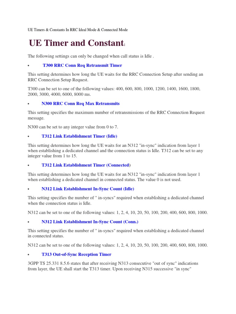 3g Timer | PDF | Duplex (Telecommunications) | Data Transmission