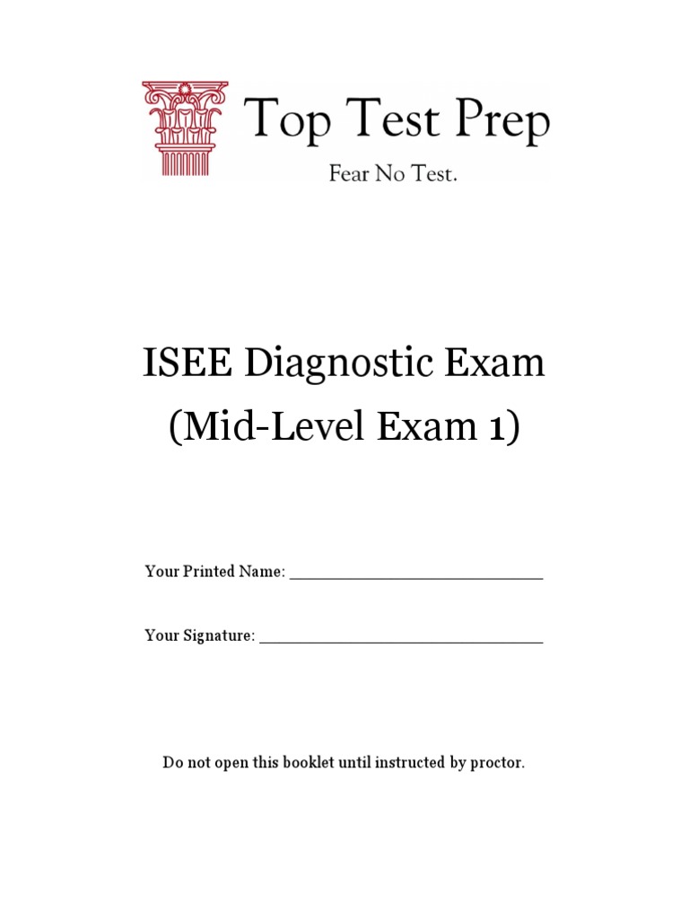ISEE Mid Level Practice Exam | PDF | Gravity | Universe