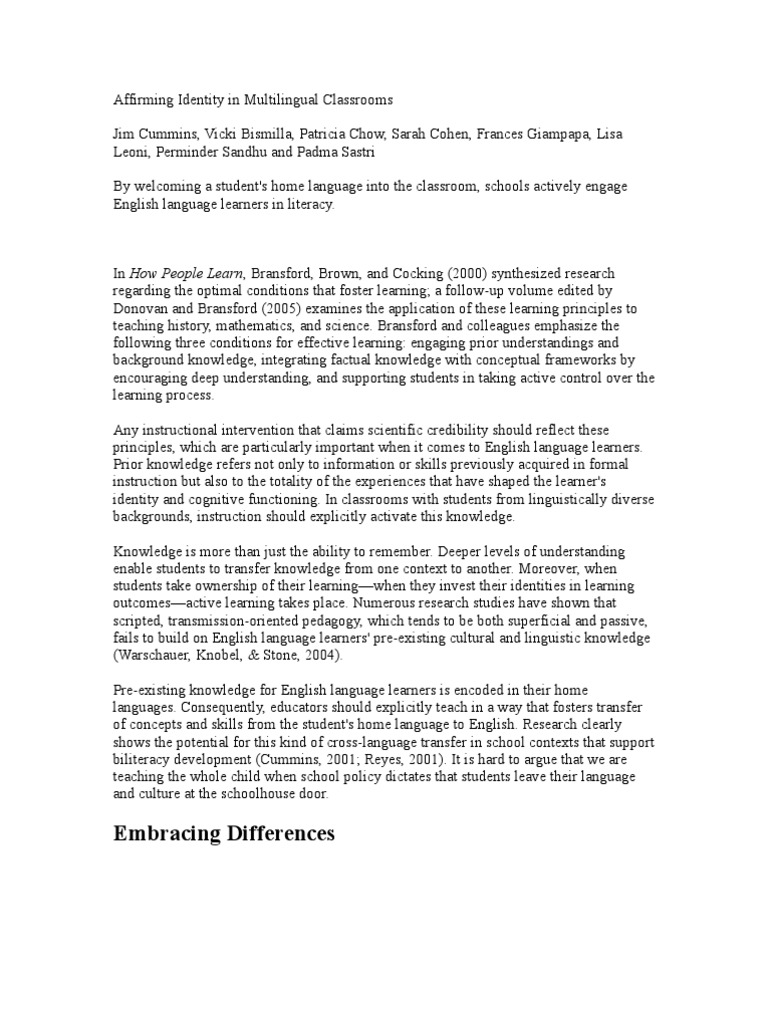 Dual Language | PDF | Pedagogy | Literacy