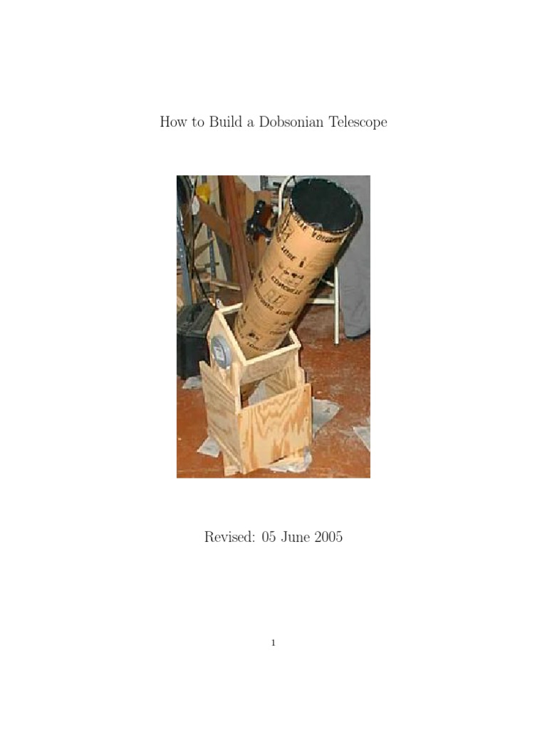 Build Your Own Dobsonian Telescope Mirror Screw Free 30 Day Trial