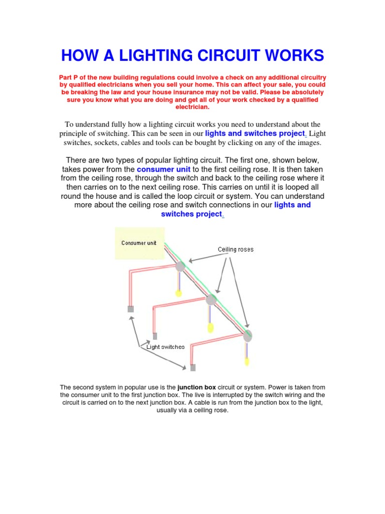 How A Lighting Circuit Works | PDF