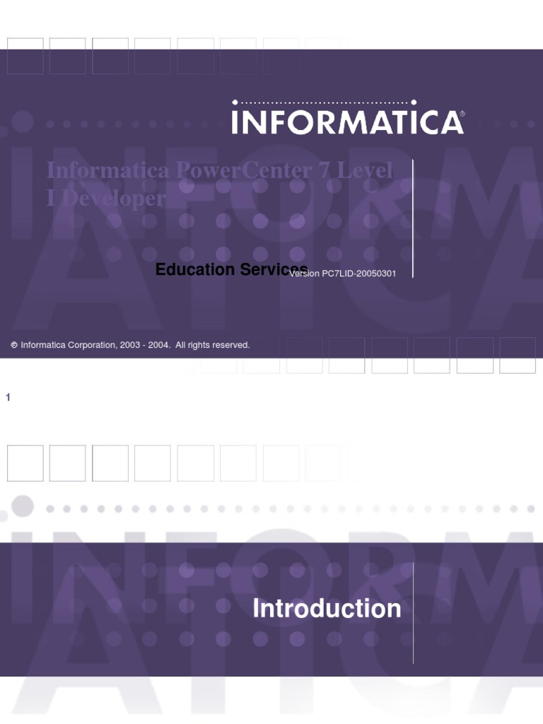 Informatica | PDF | Parameter (Computer Programming) | Metadata