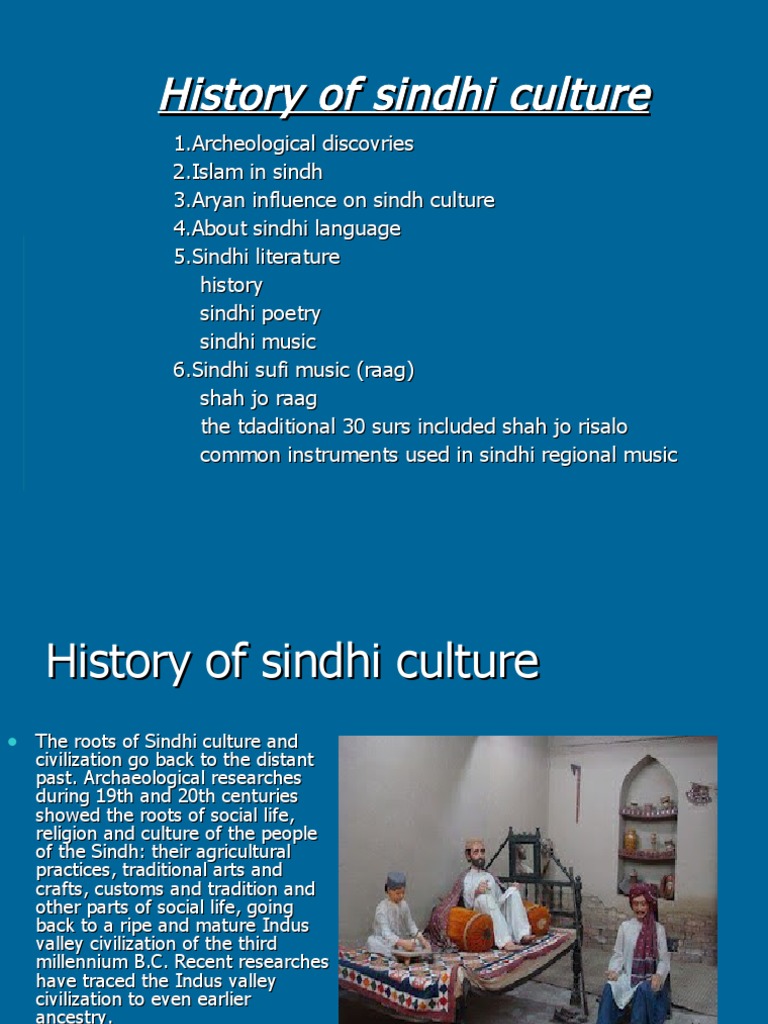 History of Sindhi Culture | PDF | Sindh | Pakistan
