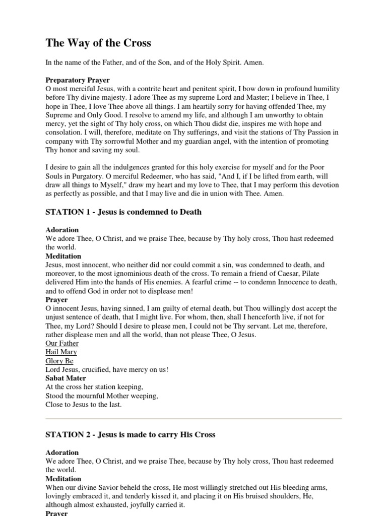 The Way of The Cross | PDF | Crucifixion | Lord's Prayer