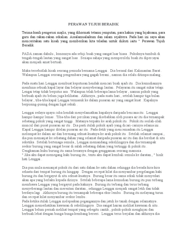 Perawan Tujuh Beradik dan Lenggai | PDF | Fiksi Misteri, Thriller ...