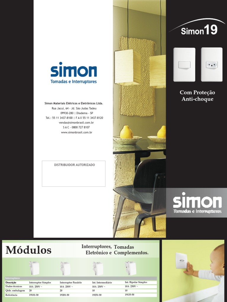 CATÁLOGO SIMON COM LISTA MATERIAIS | Tecnologia | Ciência e Tecnologia