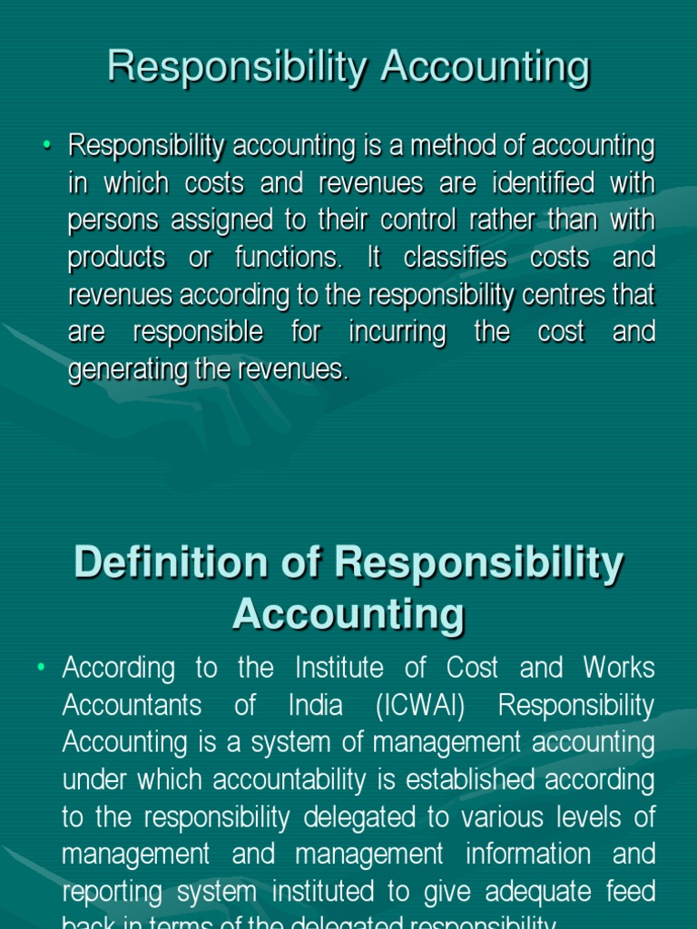 Responsibility Accounting | Download Free PDF | Profit (Accounting ...