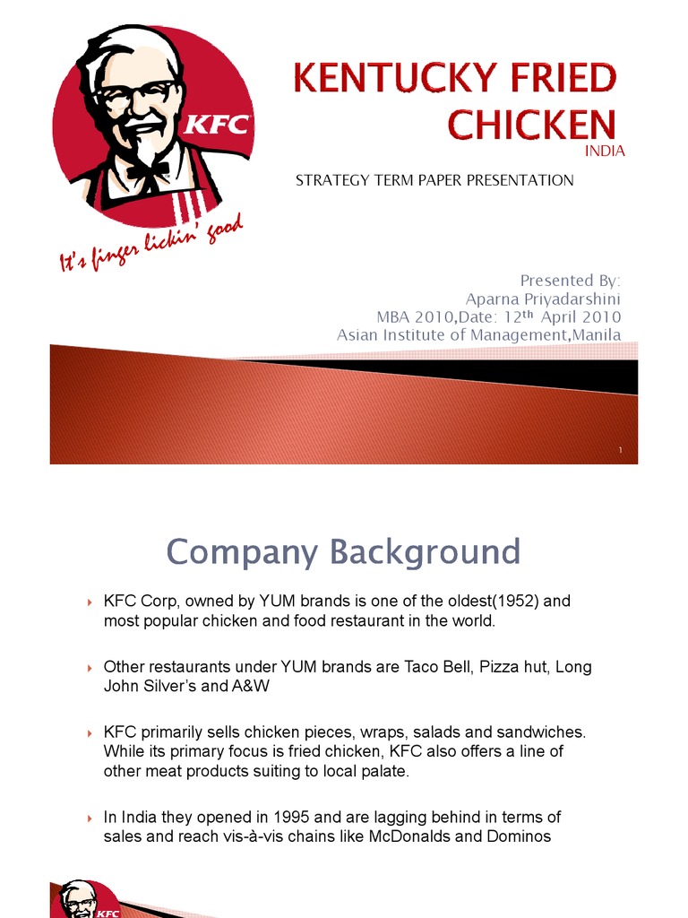 KFC Analysis | PDF | Fast Food Restaurants | Competitive Advantage