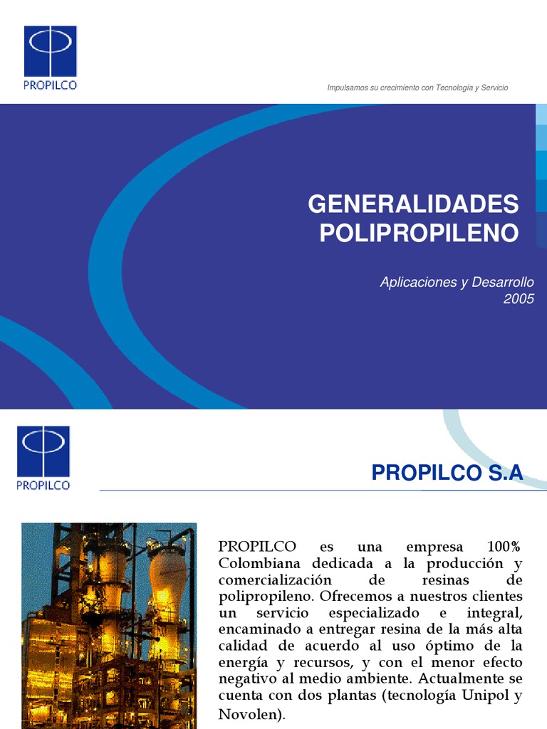 PP Propilco | PDF | Polímeros | Cloruro de polivinilo