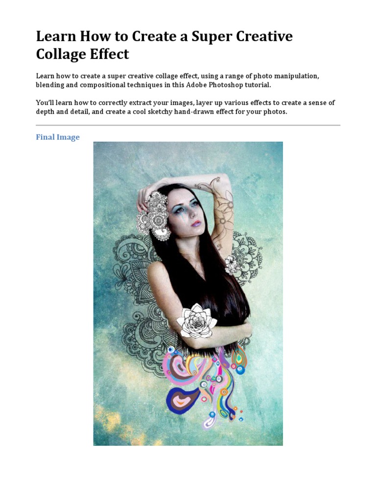 Collage Effect Using Photoshop | PDF | Adobe Photoshop | Graphic Design