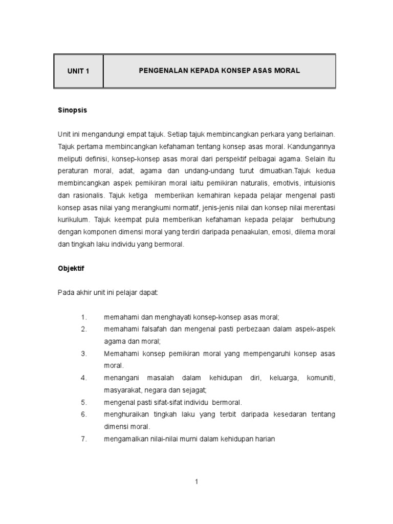 Nota Lengkap Moral | PDF