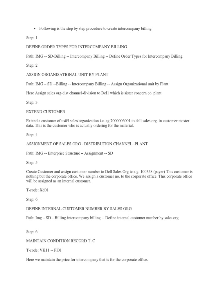 Intercompany Billing Configuration Steps | PDF | Invoice | Business ...