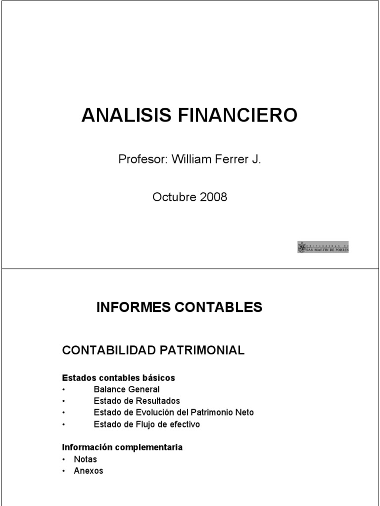 INFORMES CONTABLES | Compartir (Finanzas) | Contabilidad | Prueba ...