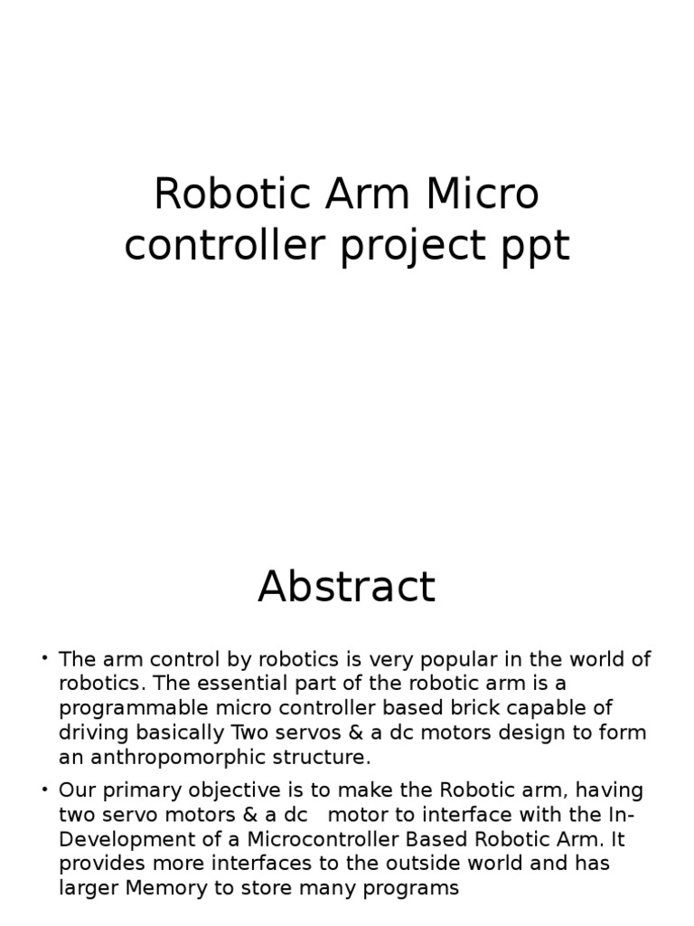 Robotic Arm Project PPT12