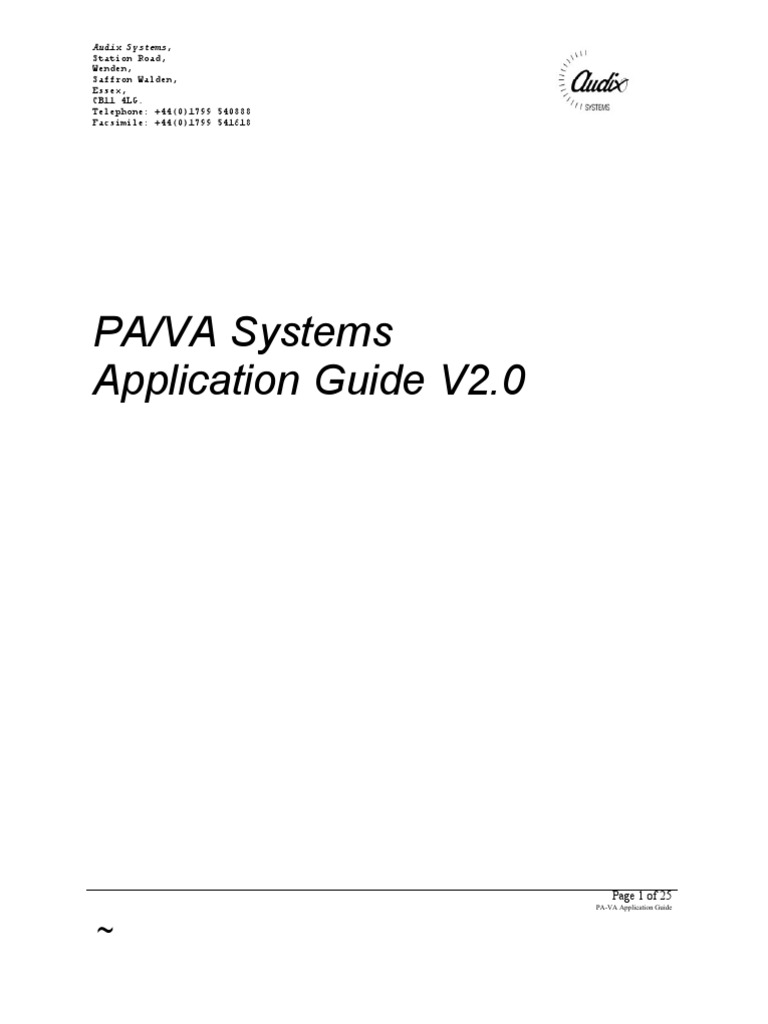PAVA Application Guide | PDF | Amplifier | Loudspeaker