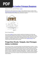 Notasi dan Jenis Gambar Potongan Bangunan | PDF