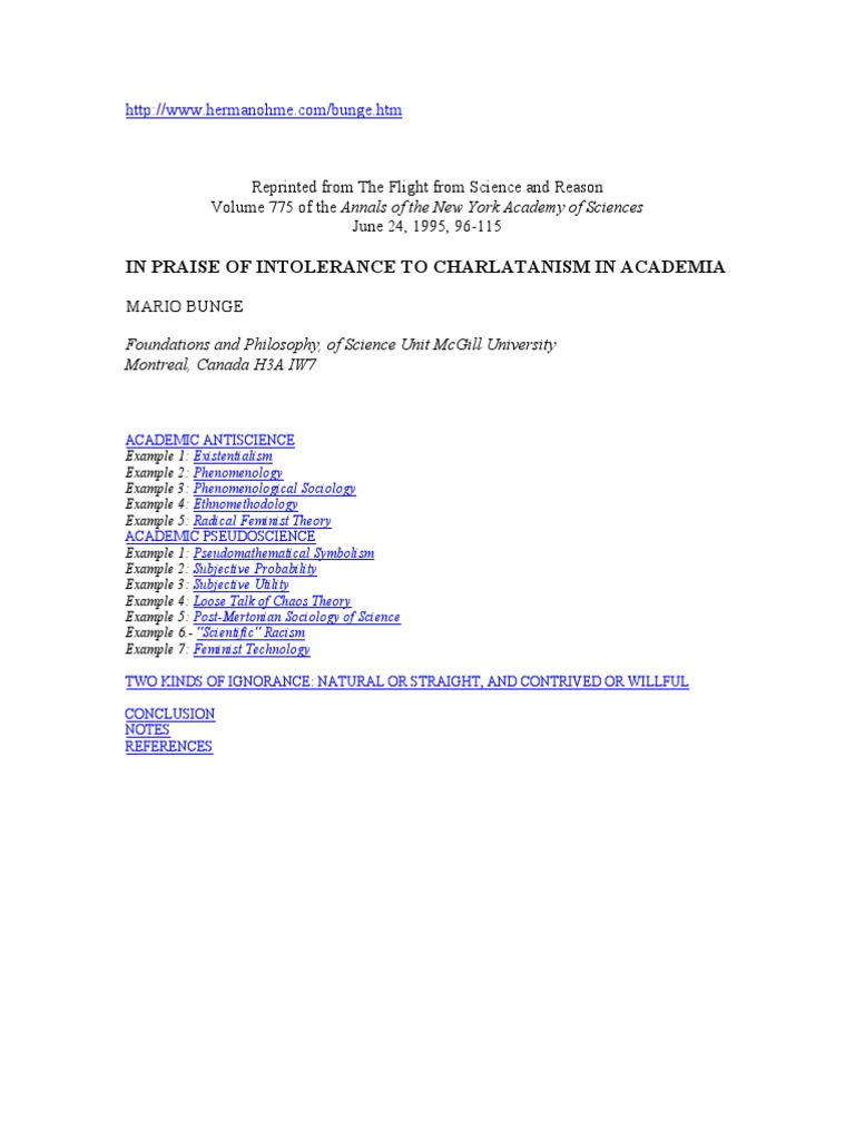 Intolerance To Charlatanism | PDF | Phenomenology (Philosophy) | Utility