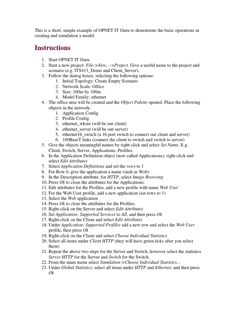 Opnet Simple Example Pdf Hypertext Transfer Protocol World Wide Web