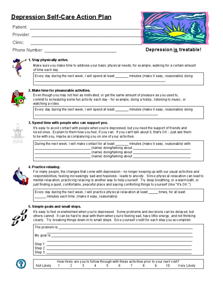 Depression Self-Care Action Plan | PDF | Self-Improvement