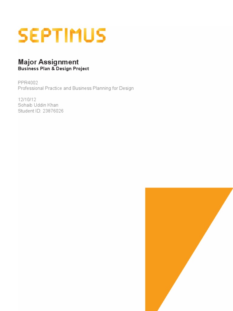 Septimus Design Business Plan | PDF | Graphic Design | Design