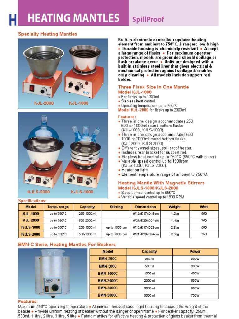 Multi-Position Heating Mantles Overview | PDF | Hvac | Heat Transfer