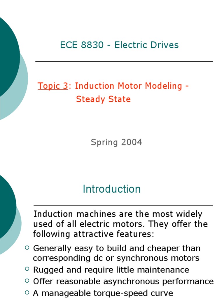 Induction Motor Modeling Steady State Pdf Electric Motor