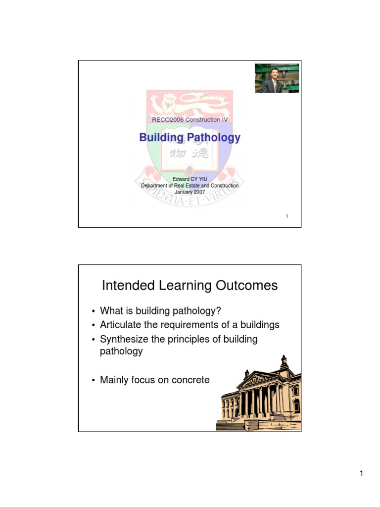 Building Pathology | PDF | Pathology | Educational Assessment