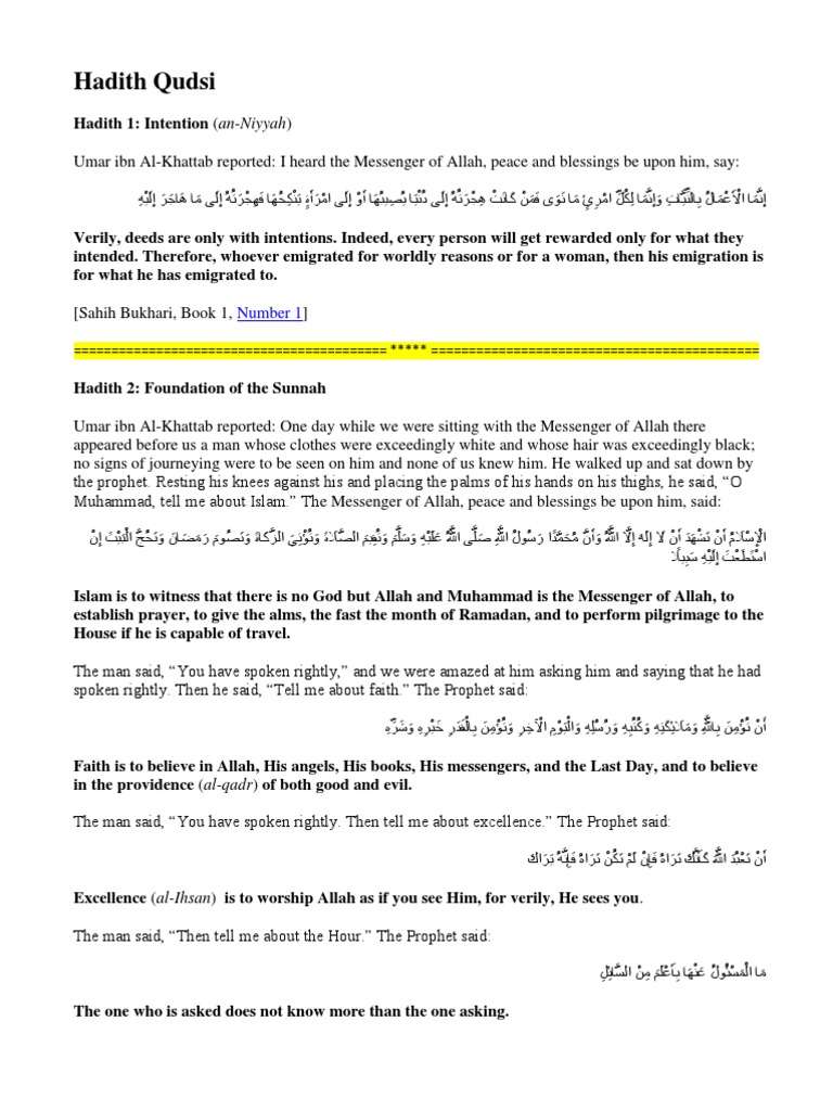 Hadith Qudsi 1 - 5 | Muhammad | Hadith