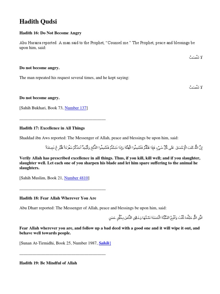 Hadith Qudsi 16 - 20 | Hadith | Abrahamic Religions | Free 30-day Trial ...