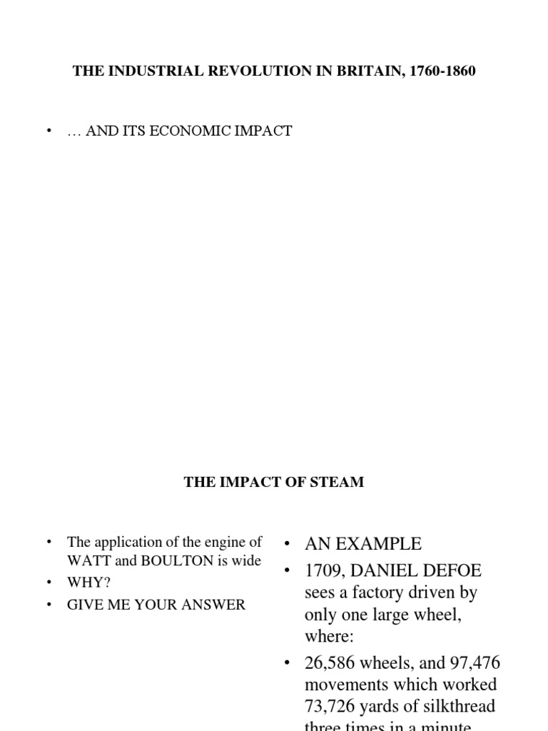 Economic Impact of the Industrial Revolution | PDF | Politics | Travel