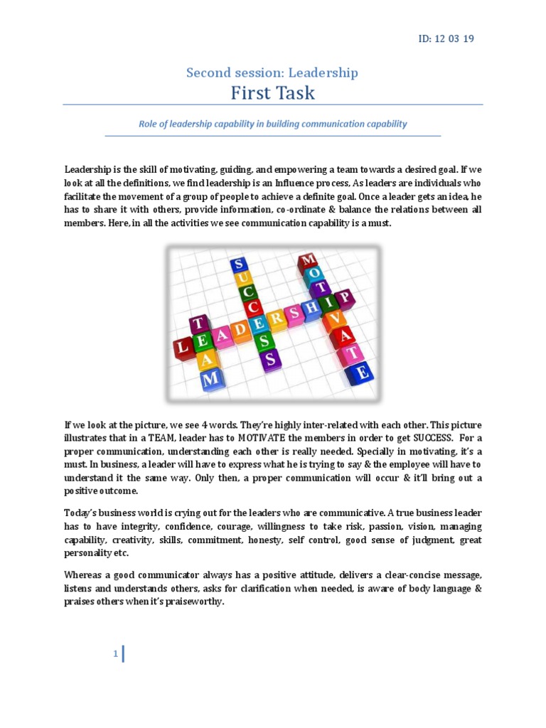 Leadership & Communication Skills | PDF | Leadership | Applied Psychology