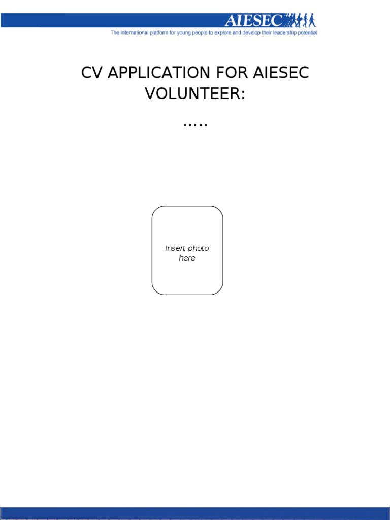 CV Template For AIESEC Volunteer | PDF | Karier & Perkembangan