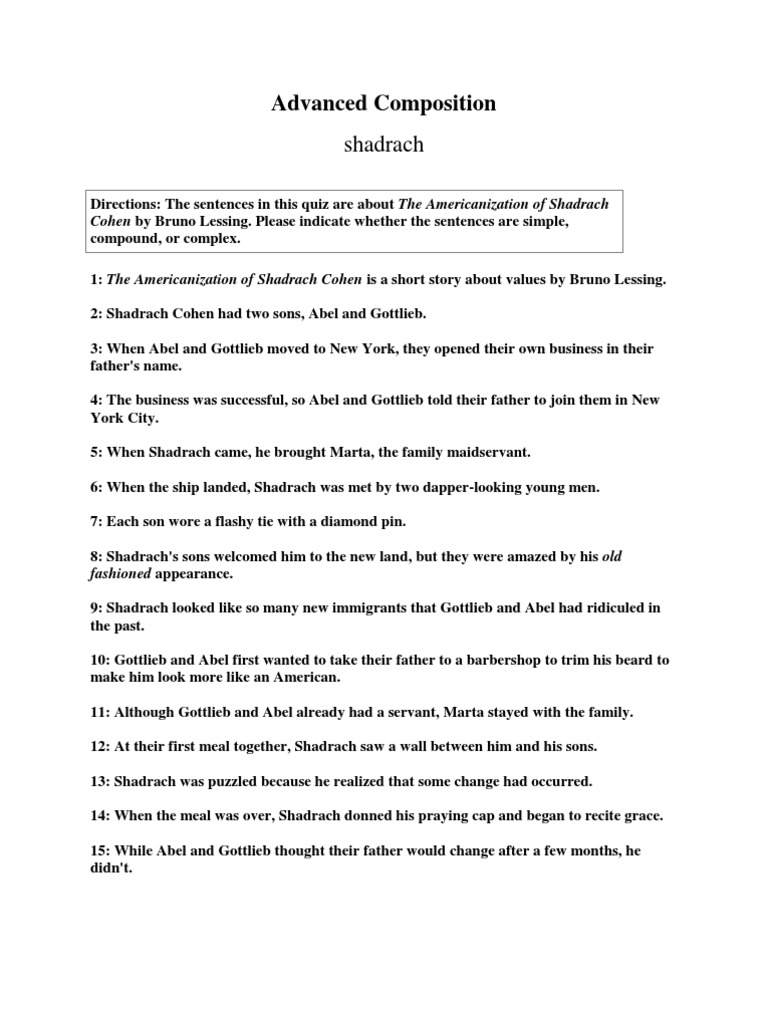 Advanced Composition | PDF