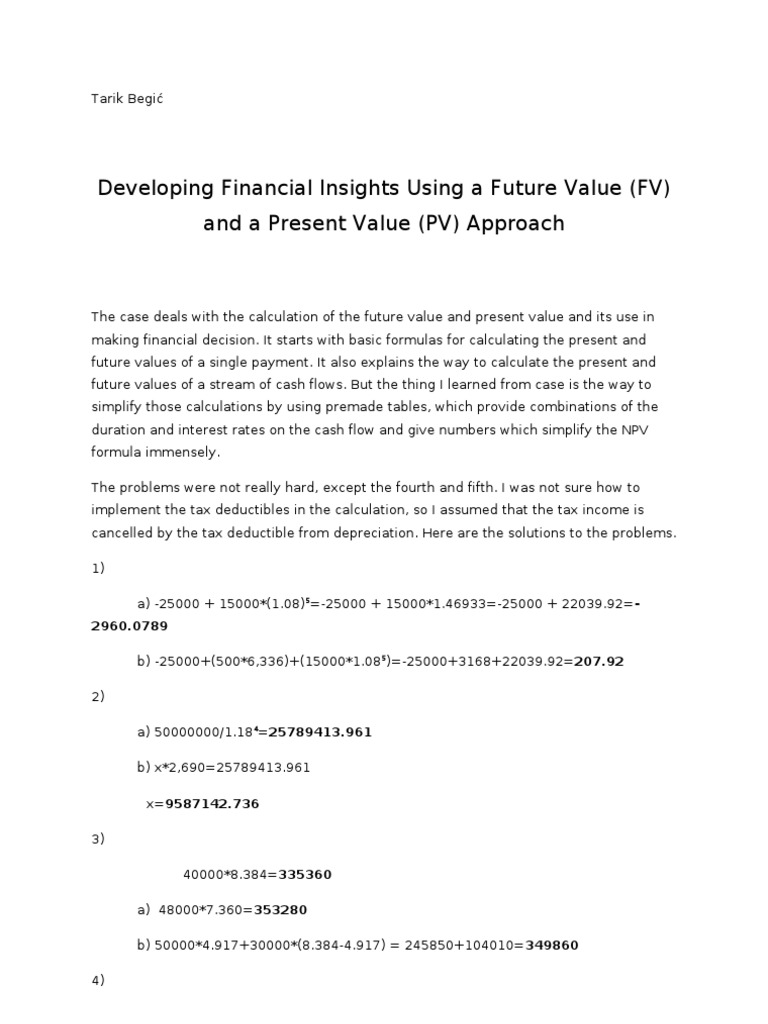 Developing Financial Insights | PDF | Finance & Money Management