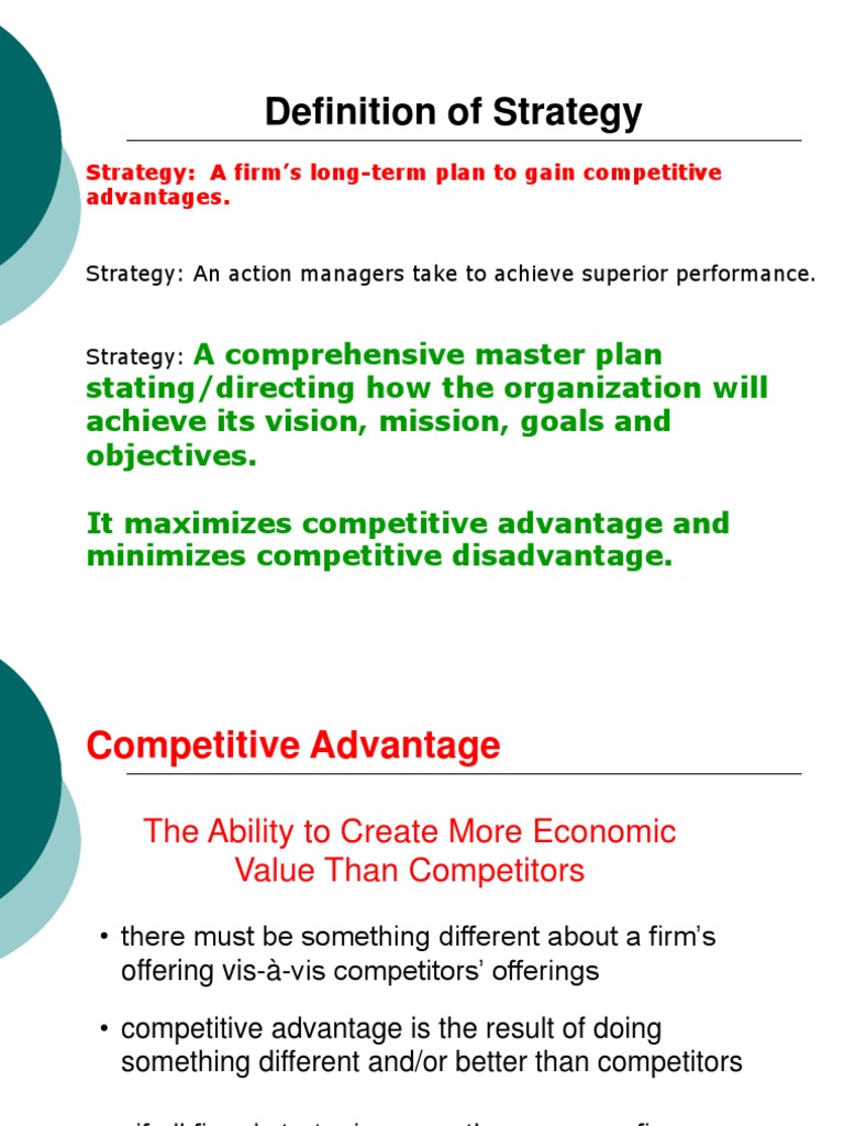 Slides | PDF | Strategic Management | Competitive Advantage