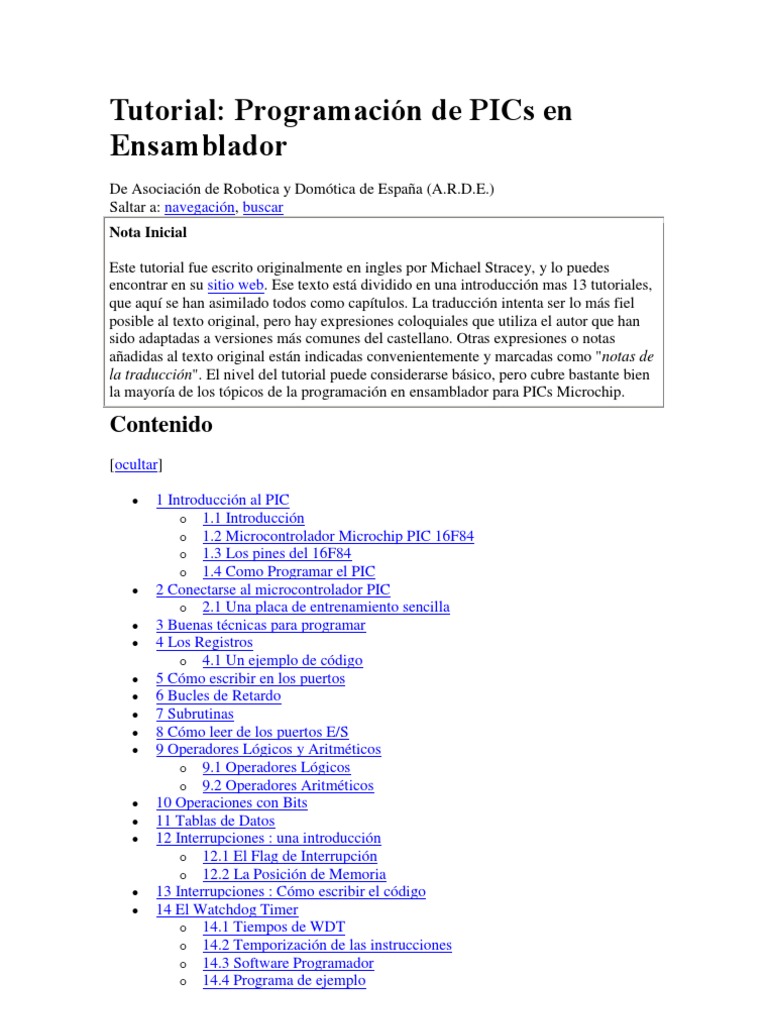 Manual para Programar Microchips | PDF | Microcontrolador Pic | Poco