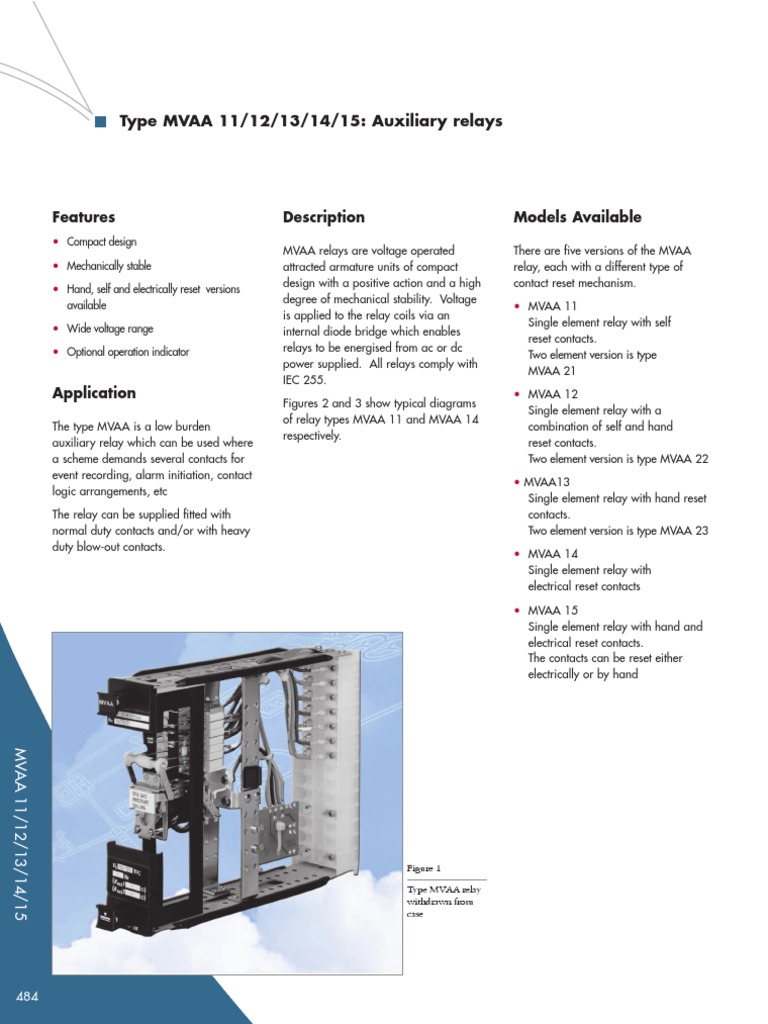 Mvaa Techdata en | PDF | Relay | Electrical Engineering